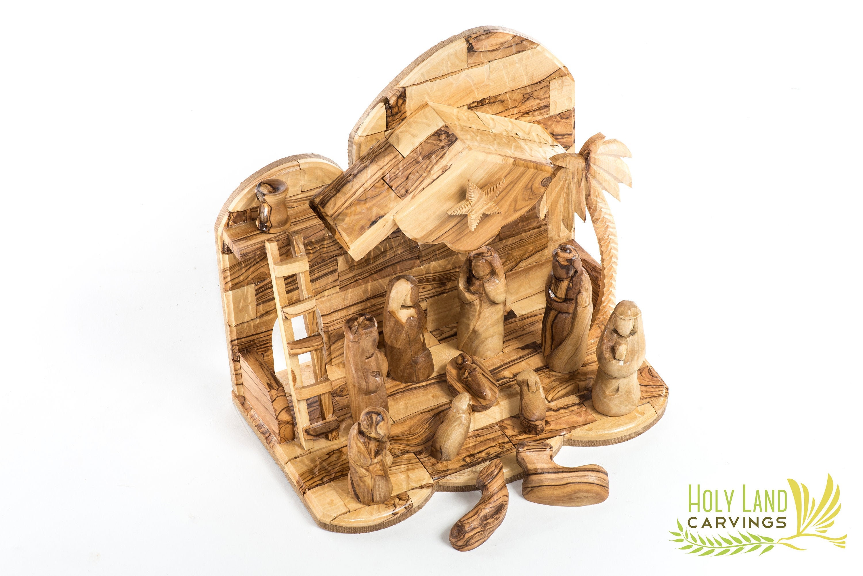 Olive Wood Nativity Music Box Wooden Nativity Made in the - Etsy Finland