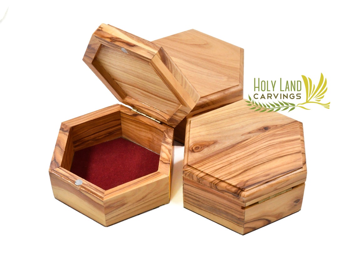Olive Wood Box Jewelry Box Rosary Box Keepsake Box Made in - Etsy