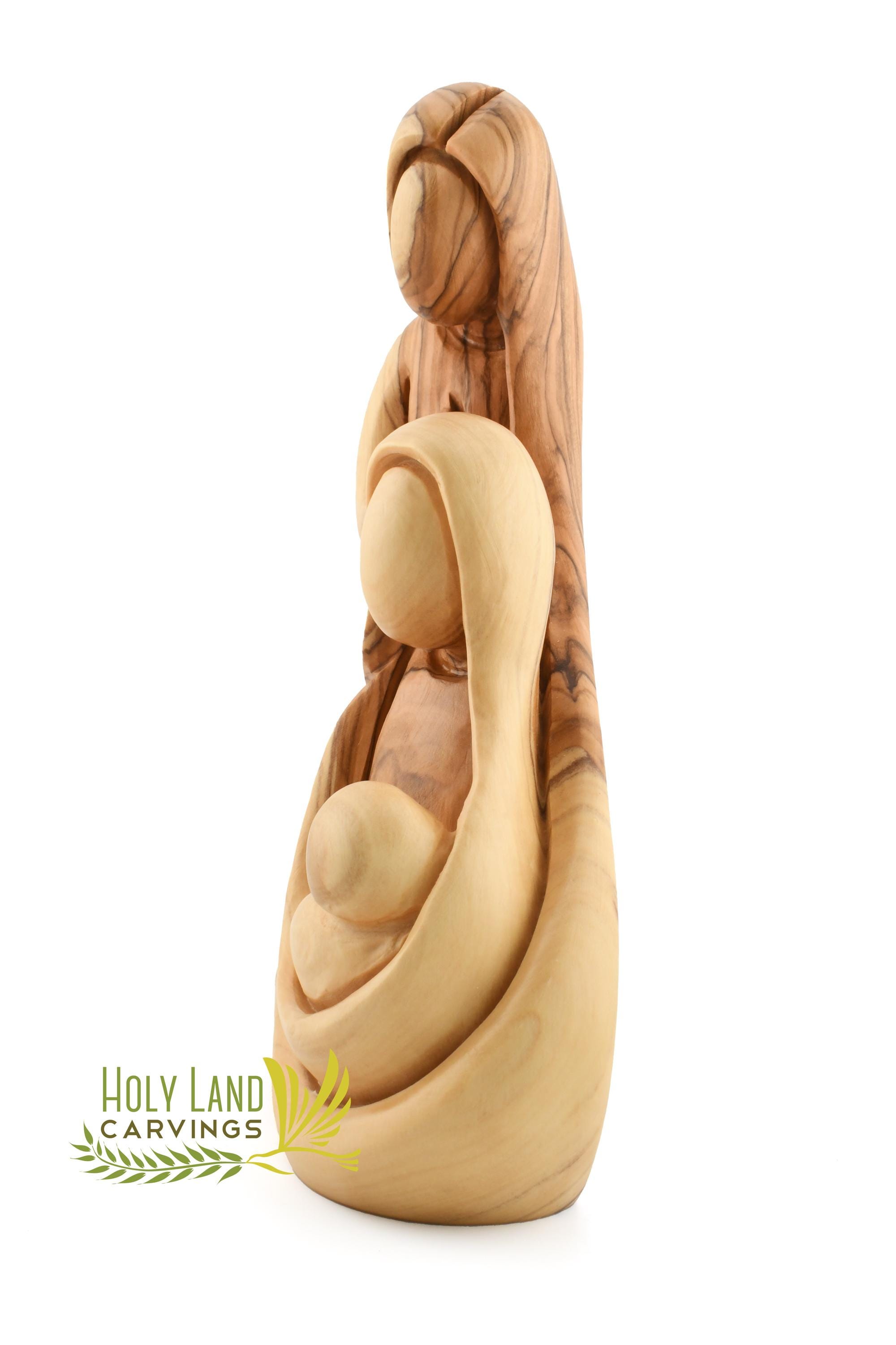 Holy Family Statue Handmade in Bethlehem | Olive Wood Carving From the ...