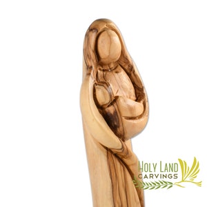 Virgin Mary Holding Baby Statue - 8 Inch Olive Wood Statue of the ...