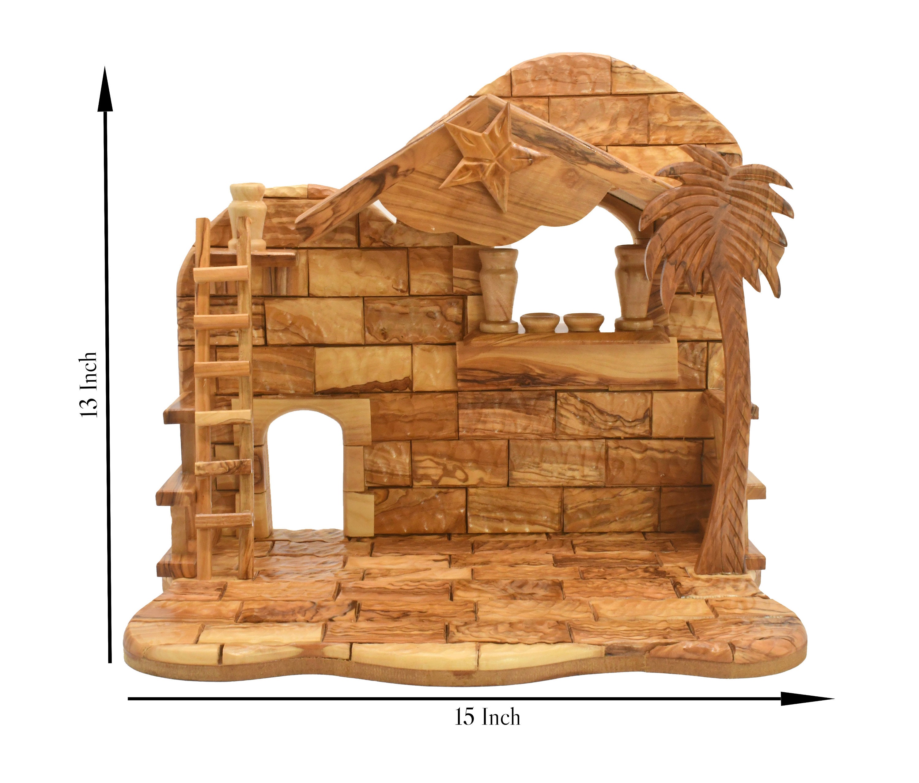 Large Wooden Nativity Set for Christmas | Nativity Set Handmade ...