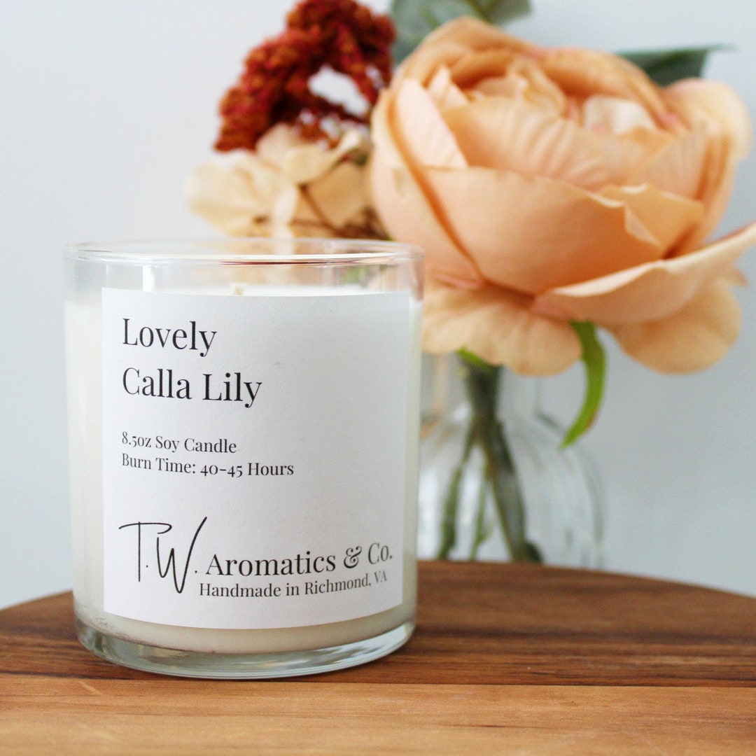 Calla Lily Soy Candle: Spring Floral Scent, 8.5oz Tumbler - Etsy