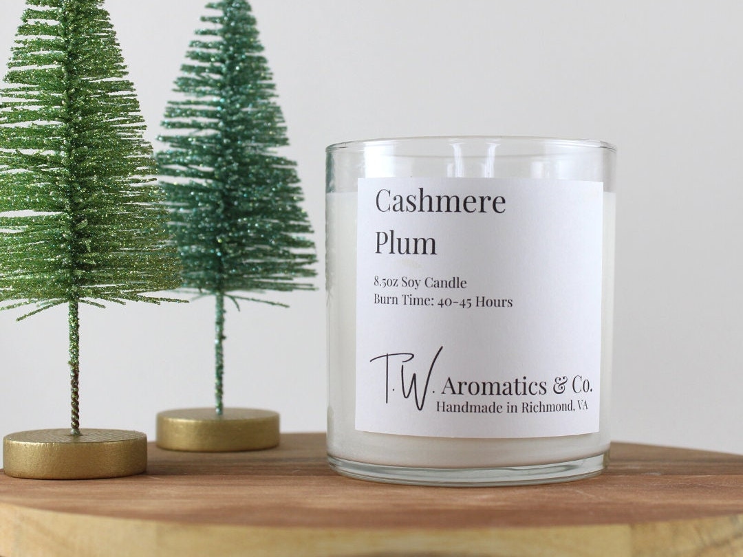 Cashmere Plum Candle- Winter/holiday Scent | Hand Poured Soy Candle| 8 ...