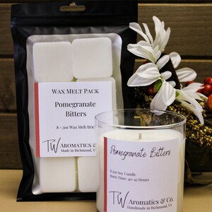 Pomegranate Bitters Soy Candle: Fall Scented, 8.5oz - Etsy