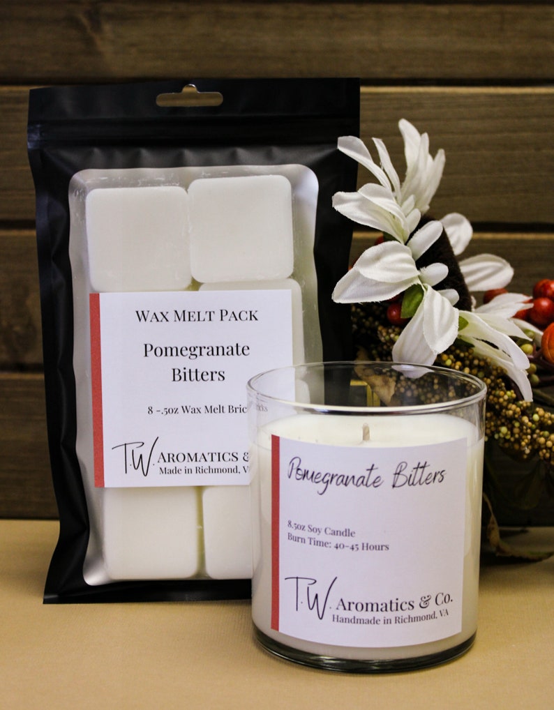 Pomegranate Bitters Soy Candle: Fall Scented, 8.5oz - Etsy