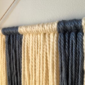 Layered Abstract Blue and White Yarn Wall Hanging Art Decor Handmade - Etsy