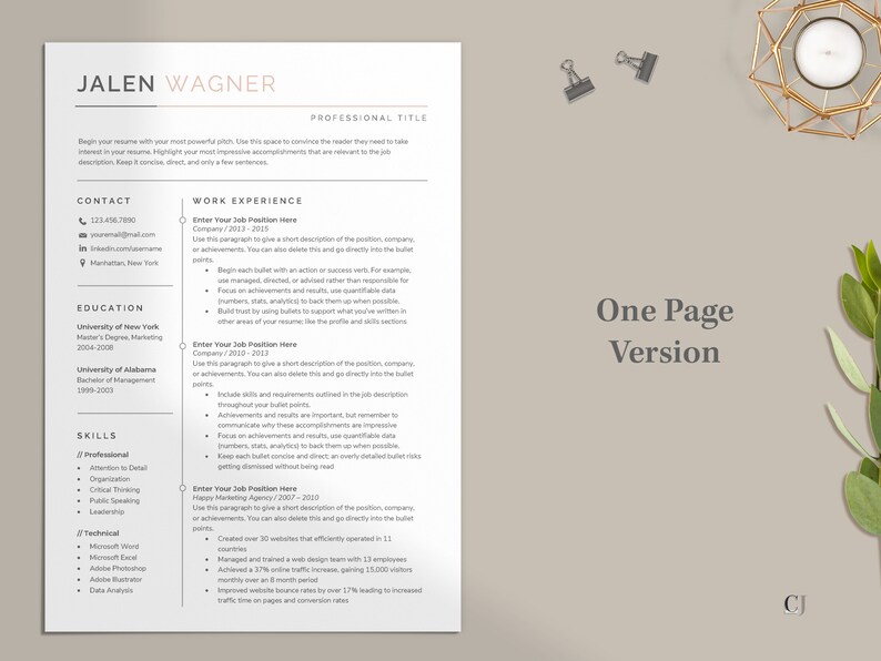 Resume Template Resume Template Word Google Docs Resume Mac Pages ...