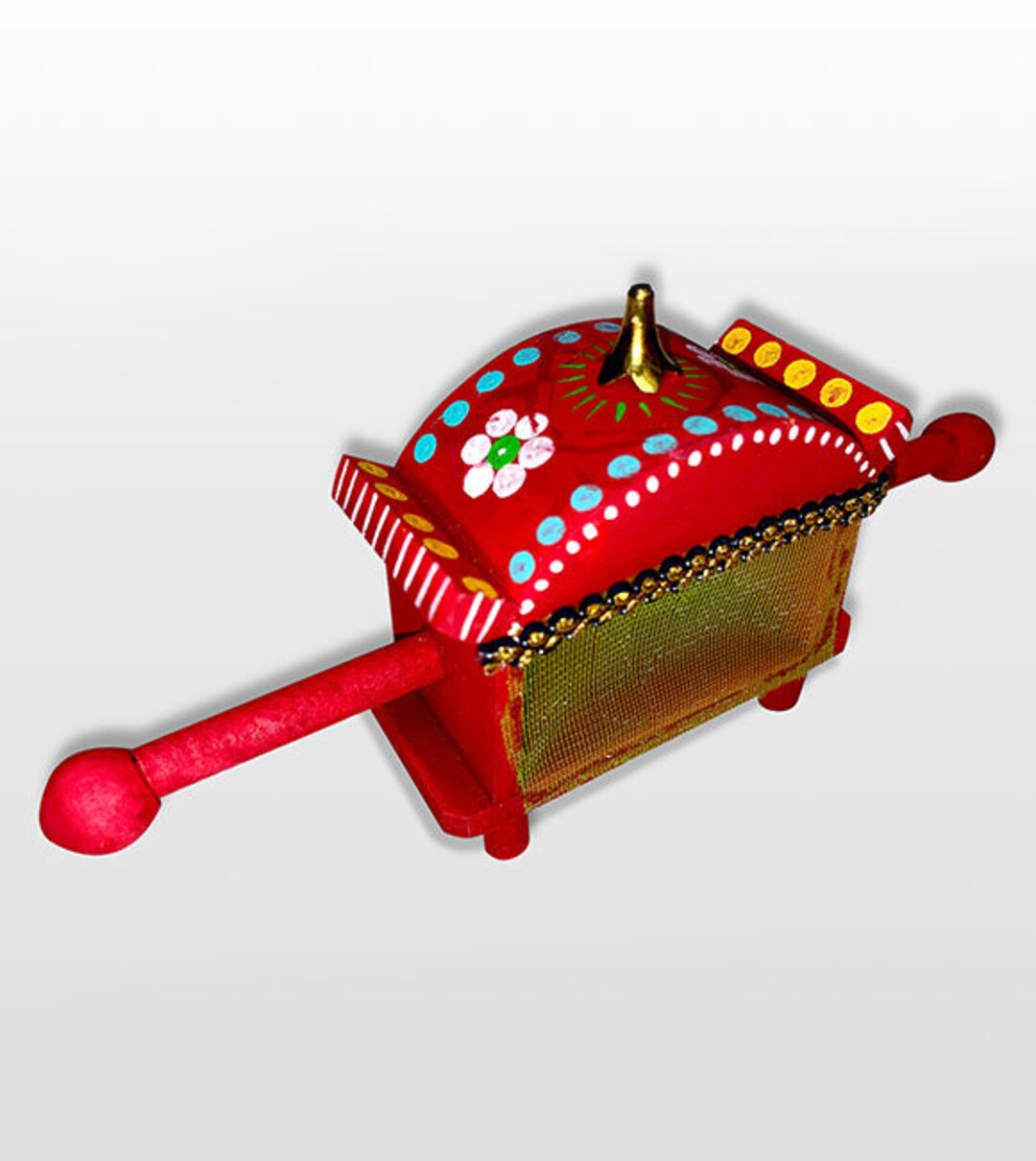 Handmade Wooden Showpiece for Home Decor • Decorative Red Palanquin ...