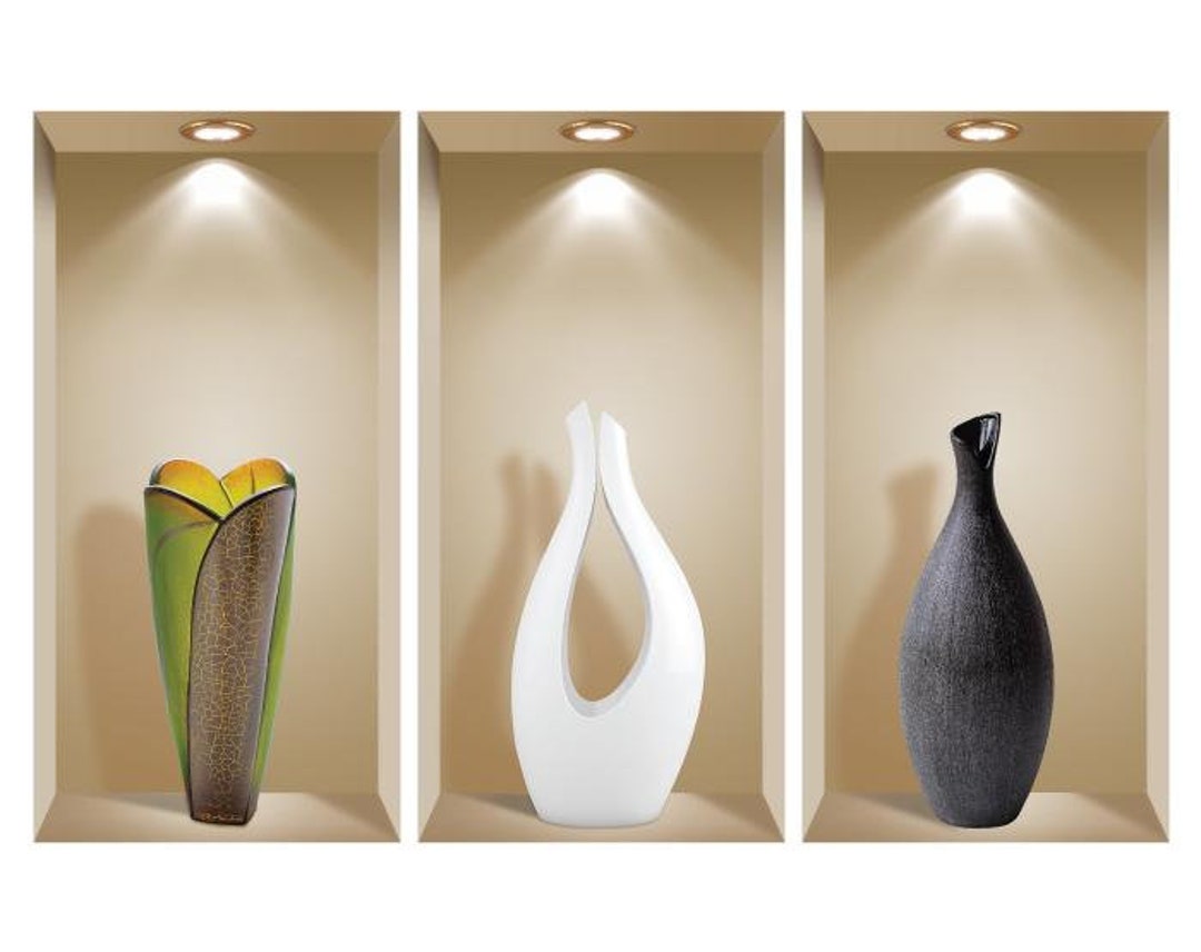 3d Wall Stickers Niche Illusion Set Removable Vinyl - Etsy