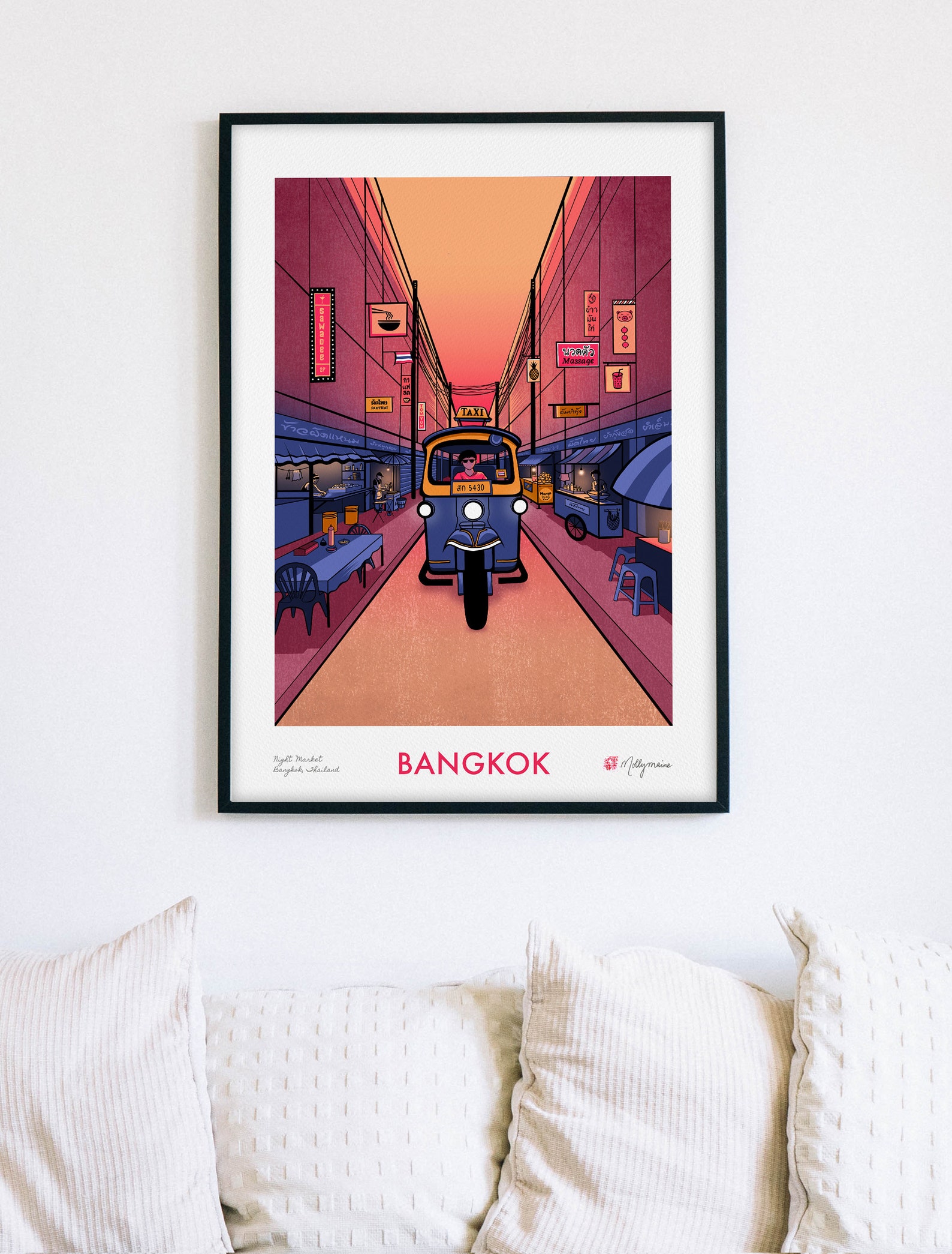 Bangkok Thailand Art Print Signed Wall Art Bangkok Wall Decor Bangkok ...
