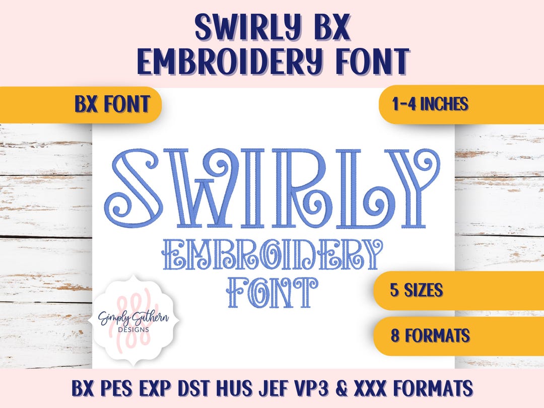 Swirly BX Embroidery | Fancy Font for Embrilliance | Whimsical Monogram ...