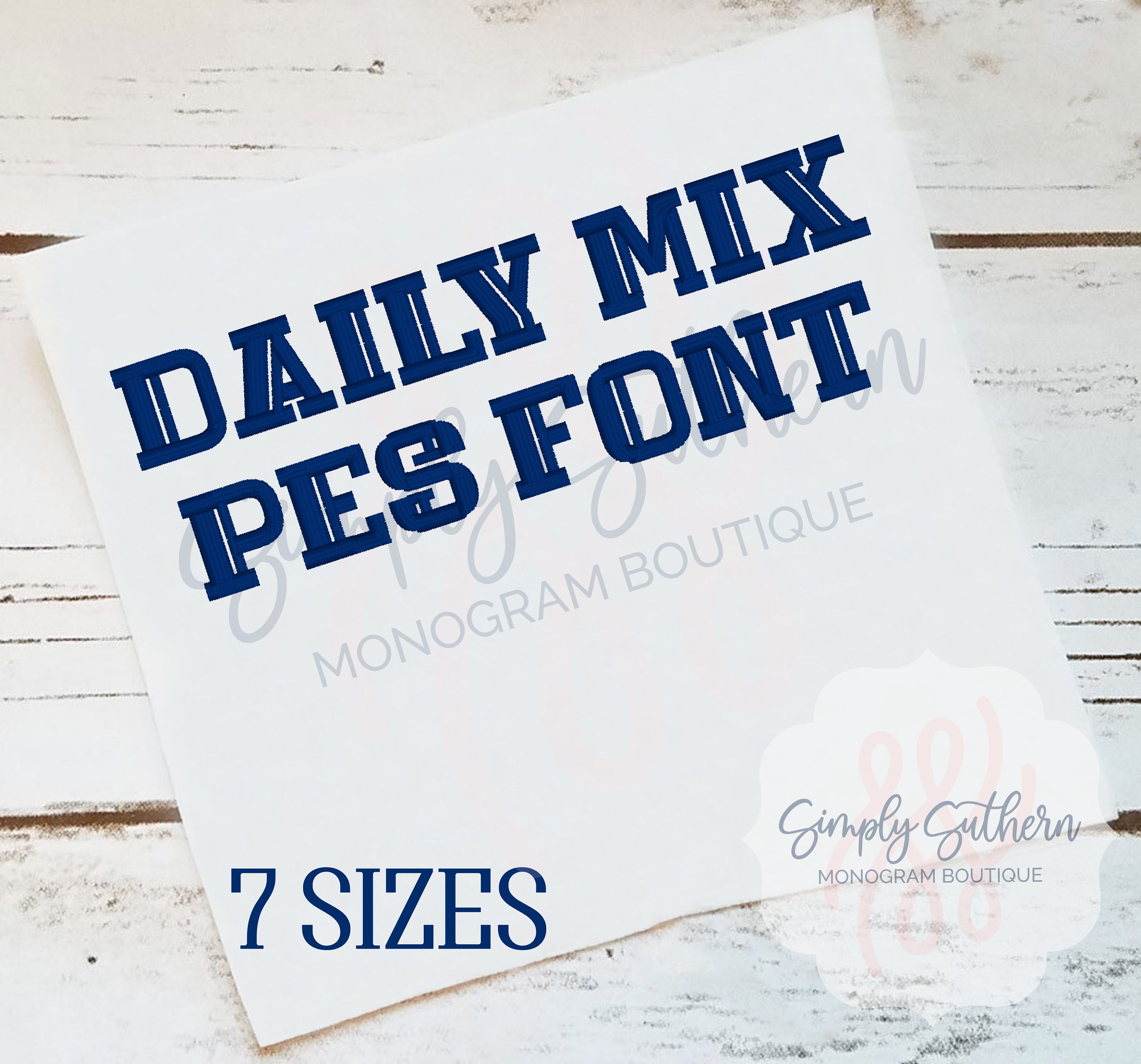 PES Daily Mix Embroidery Font 7 SIZES - Etsy