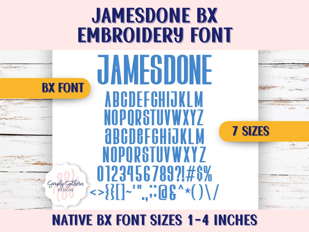 Jamesdone BX Embroidery Font Bold Block Alphabet Masculine Sport ...