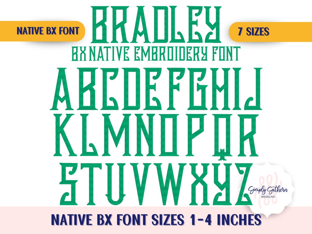 Embrilliance Native BX Embroidery Font Serif Masculine Alphabet Instant ...