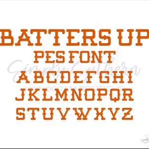 PES Batters up Embroidery Font in 4 SIZES - Etsy