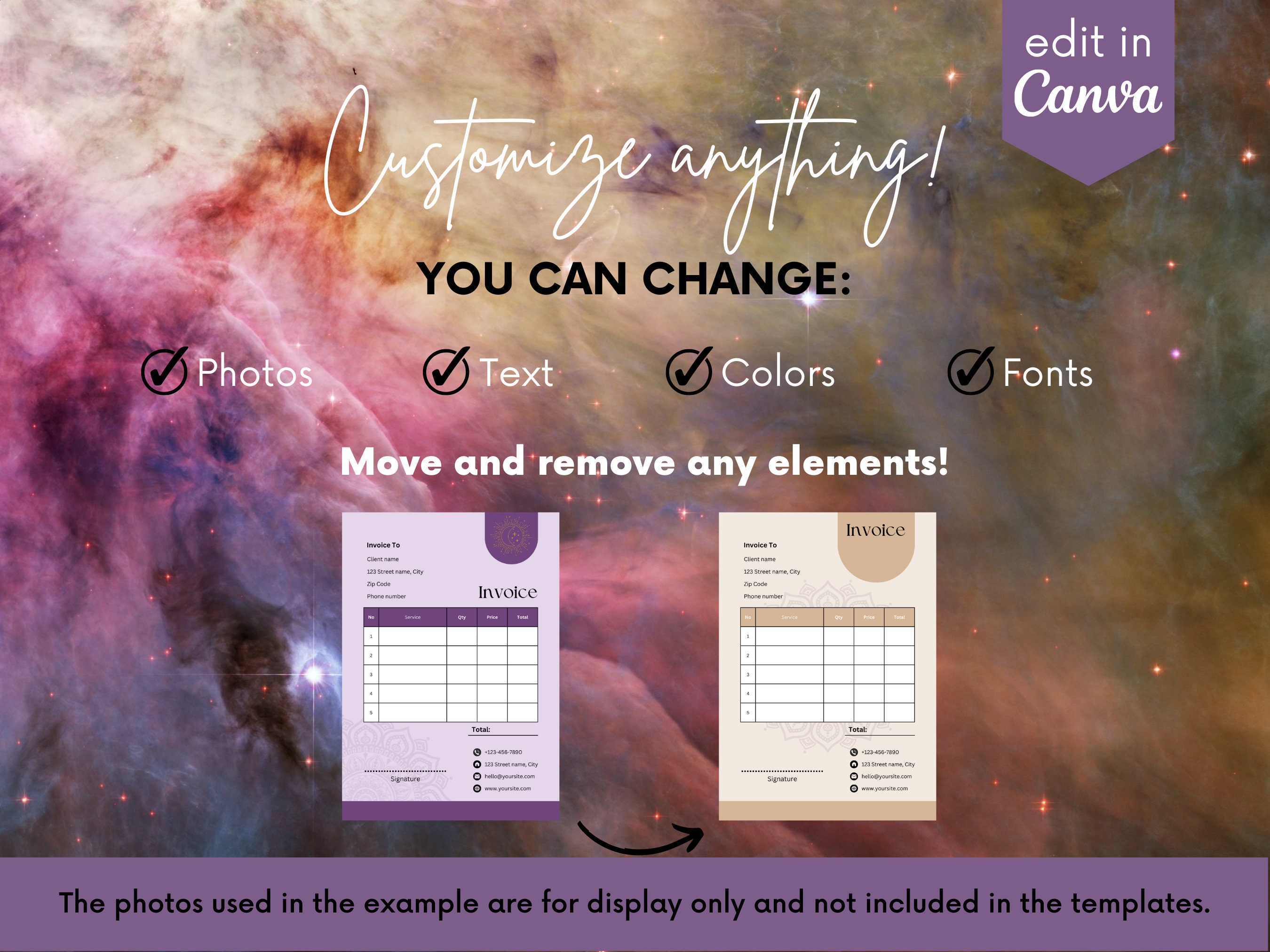 Invoice Template for Reiki Business, Energy Healers, Massage Therapists ...