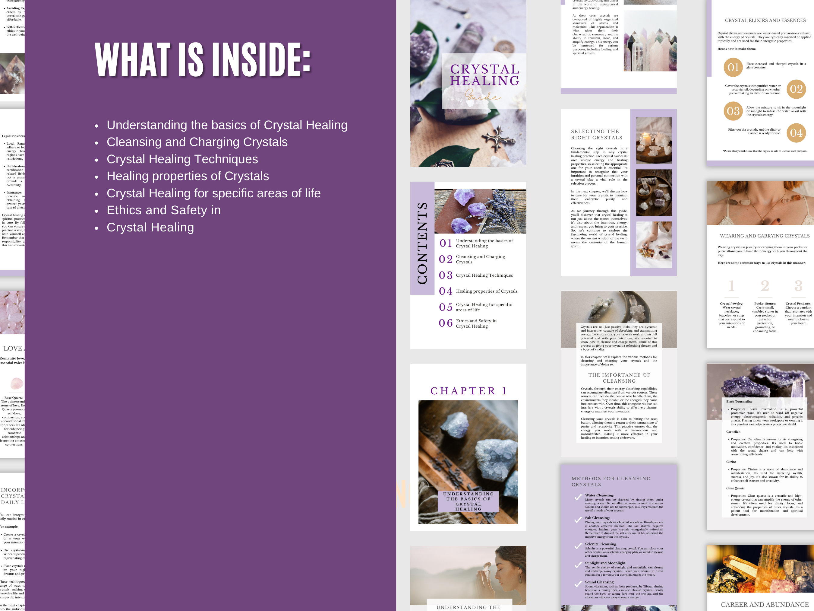 Crystal Card Deck, Printable Crystal Information Cards, Crystal ...