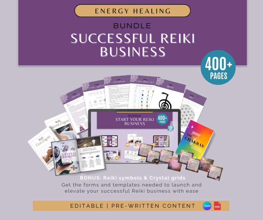 Reiki Business Bundle: Forms, Templates, Manuals, Crystal Healing ...