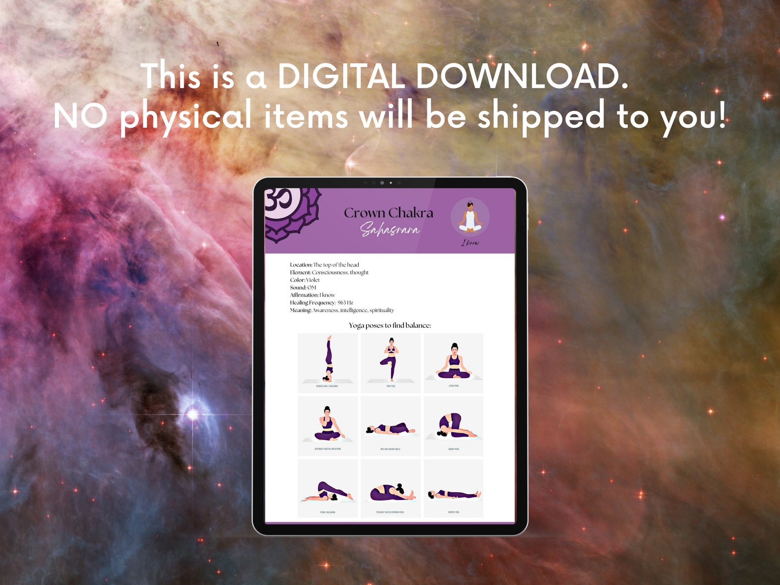 Chakra Yoga Poses Yoga Positions Chakra Healing Printable Chakra Cards ...