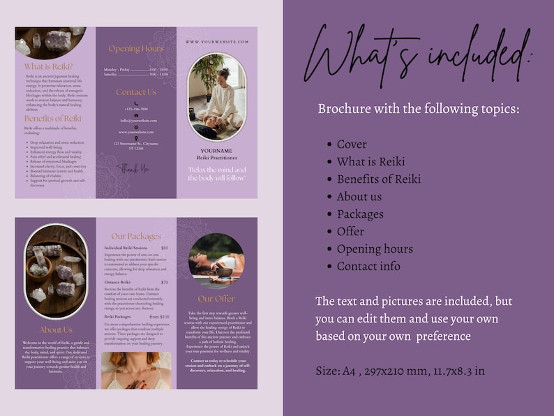 REIKI BROCHURE, Reiki Business, Reiki Flyer, Reiki Healing, Reiki ...