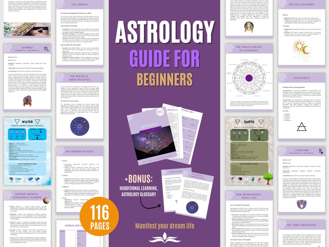 Astrology Guide for Beginners Zodiacs, Houses, Planets, Elements ...