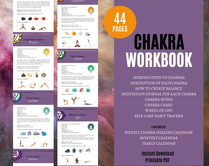 Chakra Workbook | Chakra Journal | Energy Healing | Chakra Poster ...