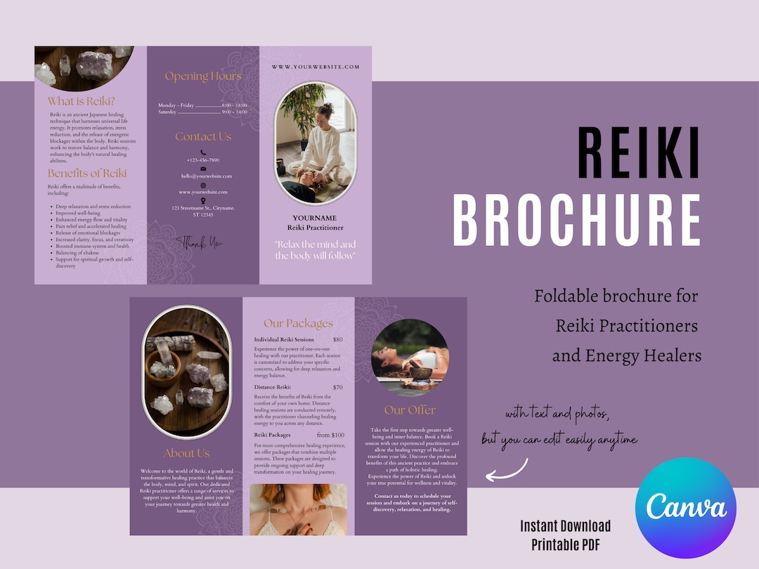 REIKI BROCHURE, Reiki Business, Reiki Flyer, Reiki Healing, Reiki ...