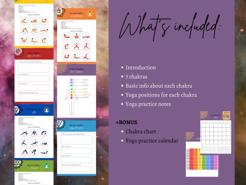 Chakra Yoga Poses Yoga Positions Chakra Healing Printable Chakra Cards ...