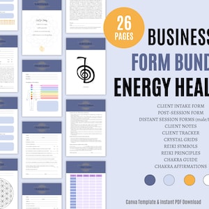 ENERGY HEALING Business Form Bundle, Healing Session, Distance Forms ...