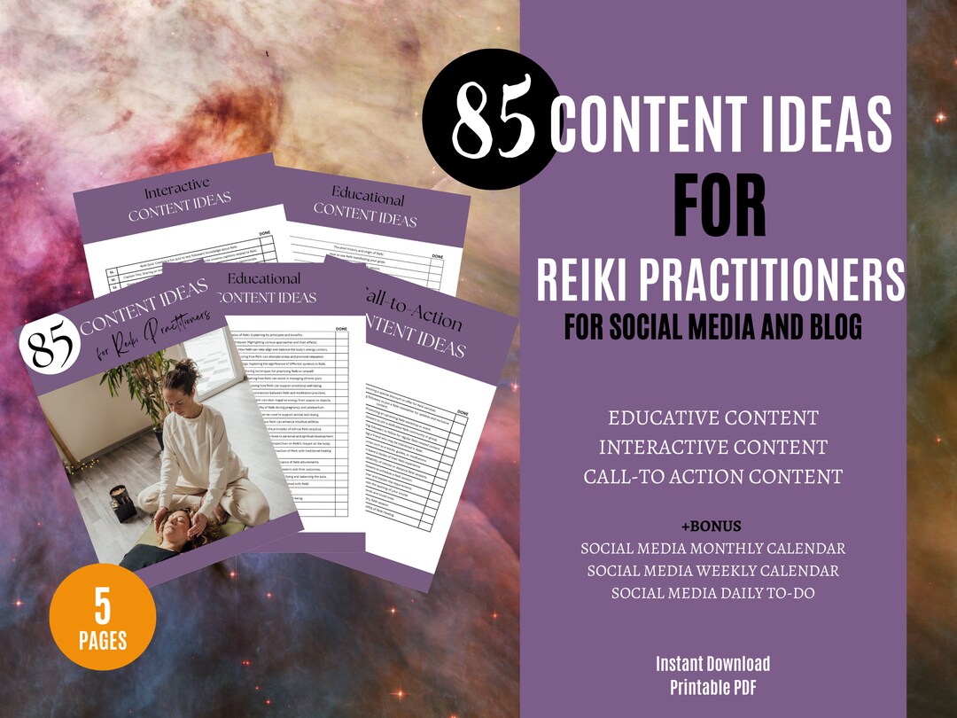 REIKI Social Media Post Ideas | Reiki Blog Post Ideas | Reiki Content ...