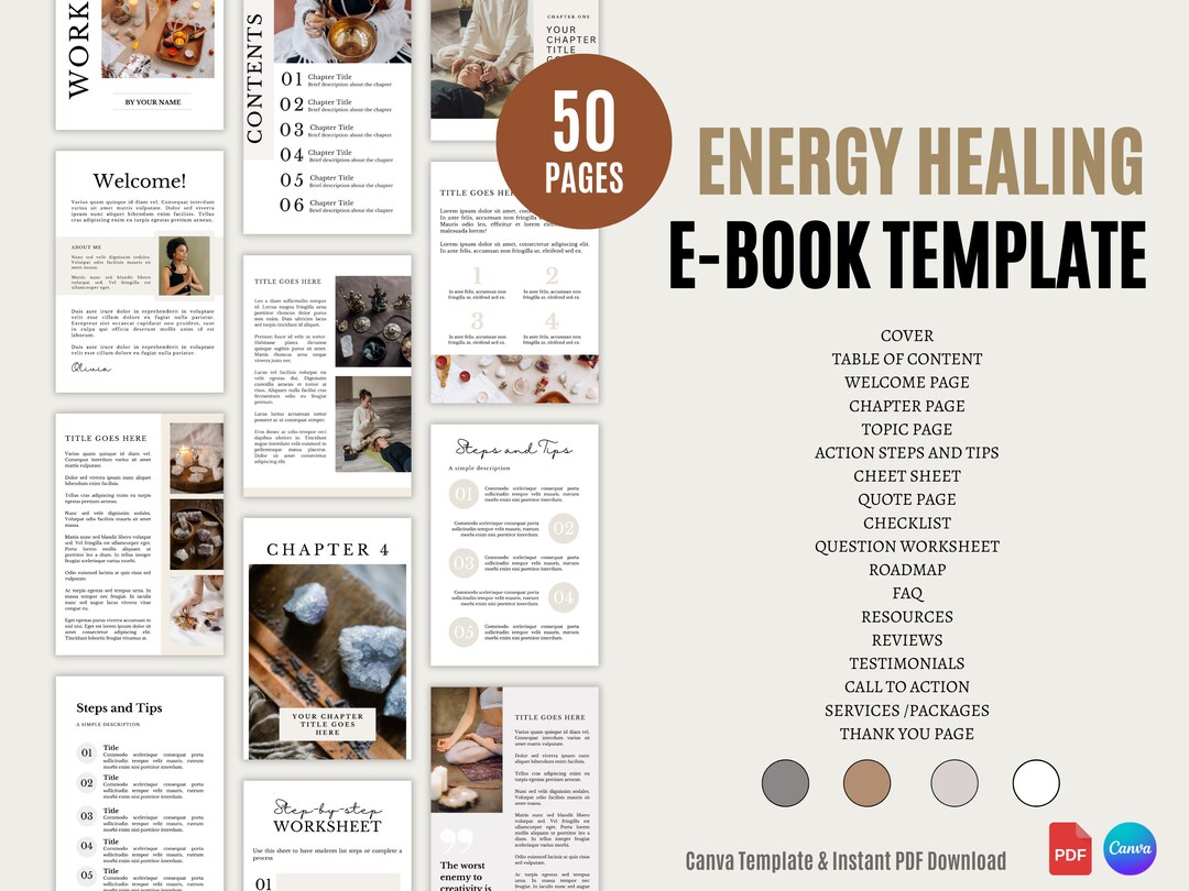 Energy Healing E-book Template, Energy Healing Template, Energy Healing ...