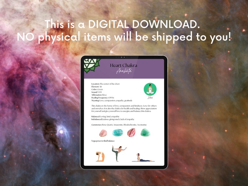 Chakra Workbook | Chakra Journal | Energy Healing | Chakra Poster ...