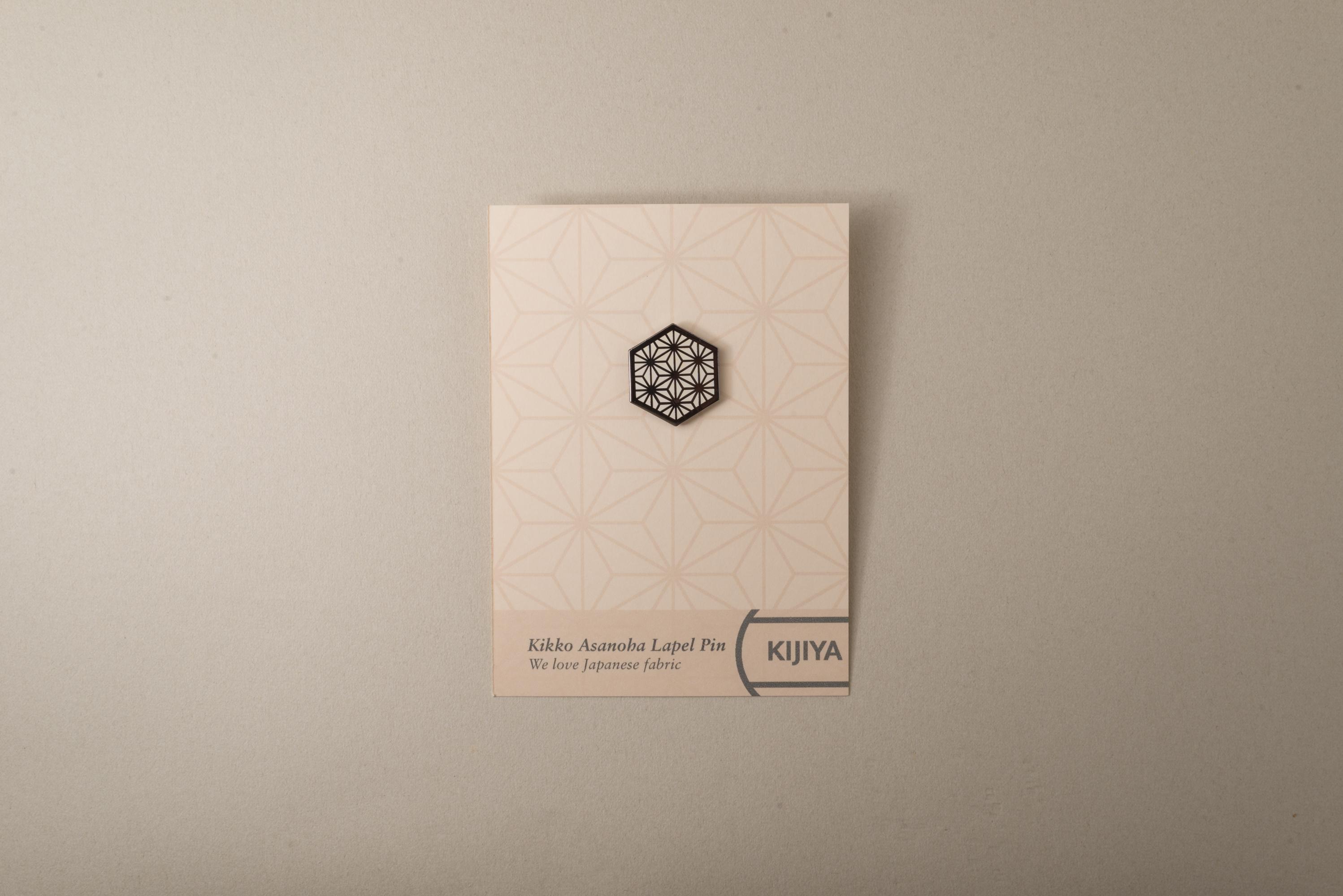 Kikko Asanoha Traditional Japanese Pattern Lapel Pin Badge Pair ...
