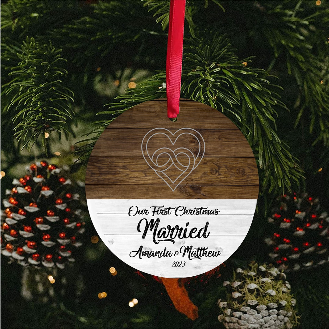 Our First Christmas Married Ornament Mr and Mrs Ceramic - Etsy