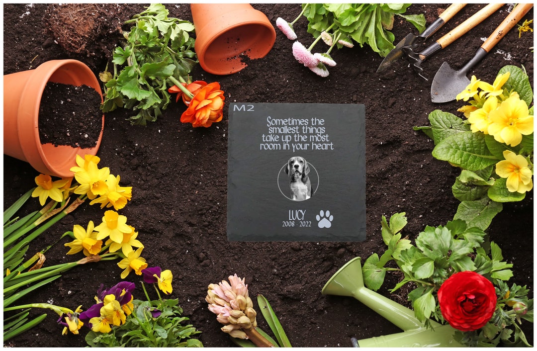 Pet Memorial Stone, Custom Dog Memorial, Personalized Slate Pet ...
