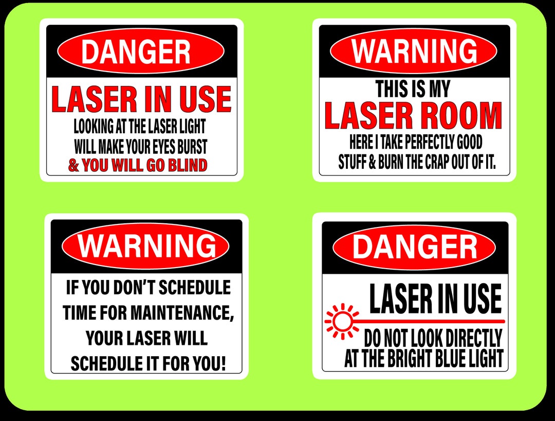 Danger Stickers for Lasers, Dont Not Look at Laser Sticker ...