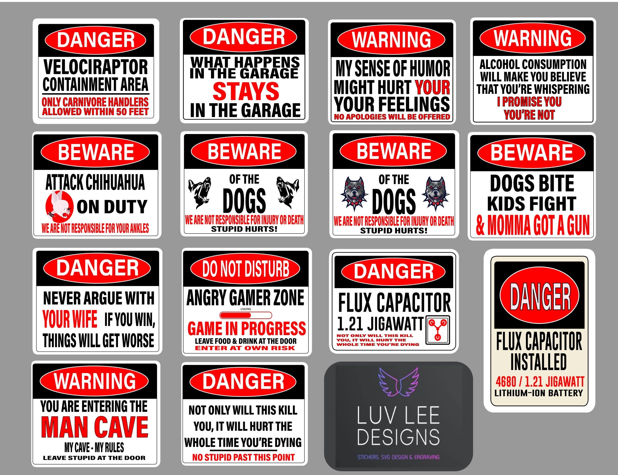 Flux Capacitor Danger Sticker, Personalized Decal,danger Sticker, Tesla ...
