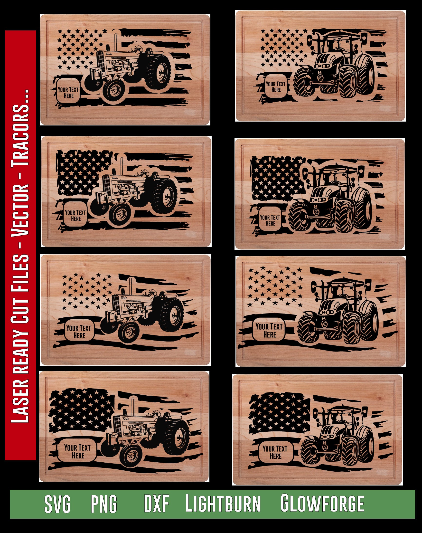 Tractor American Flag US Farm Tractor Retro Tractor Flag SVG Design ...