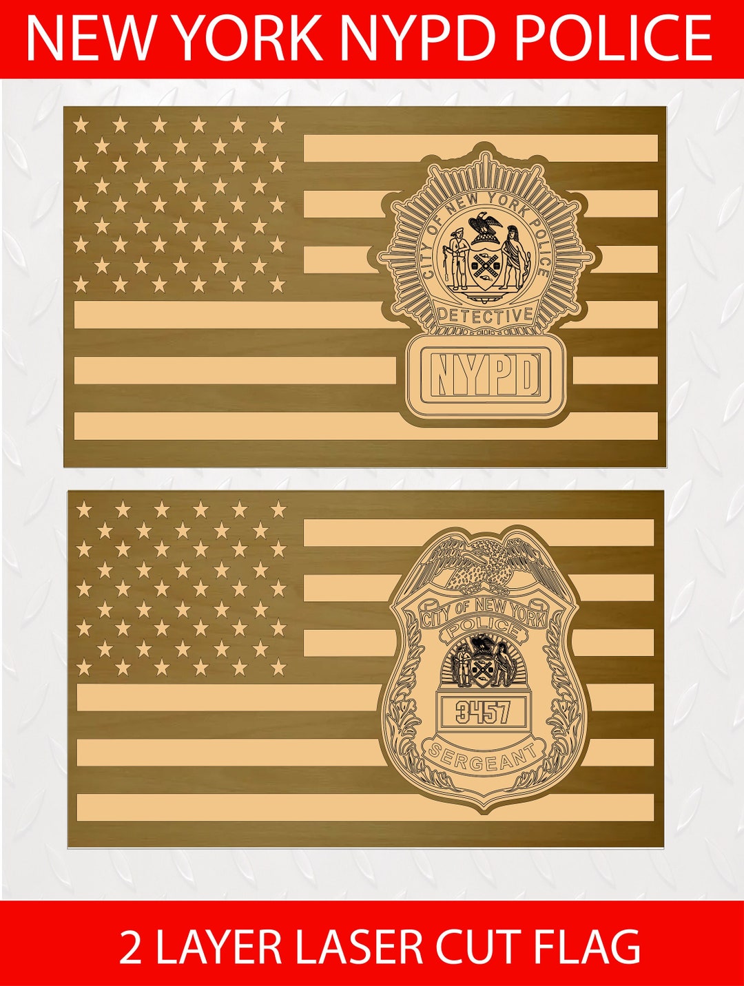 NYPD New York Police Laser Cut Flag Svg Dxf Laser Cut File Cricut Png ...
