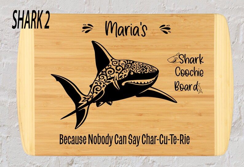Shark Cuterie Board, Shark Coochie Board, Personalized Cutting Board ...