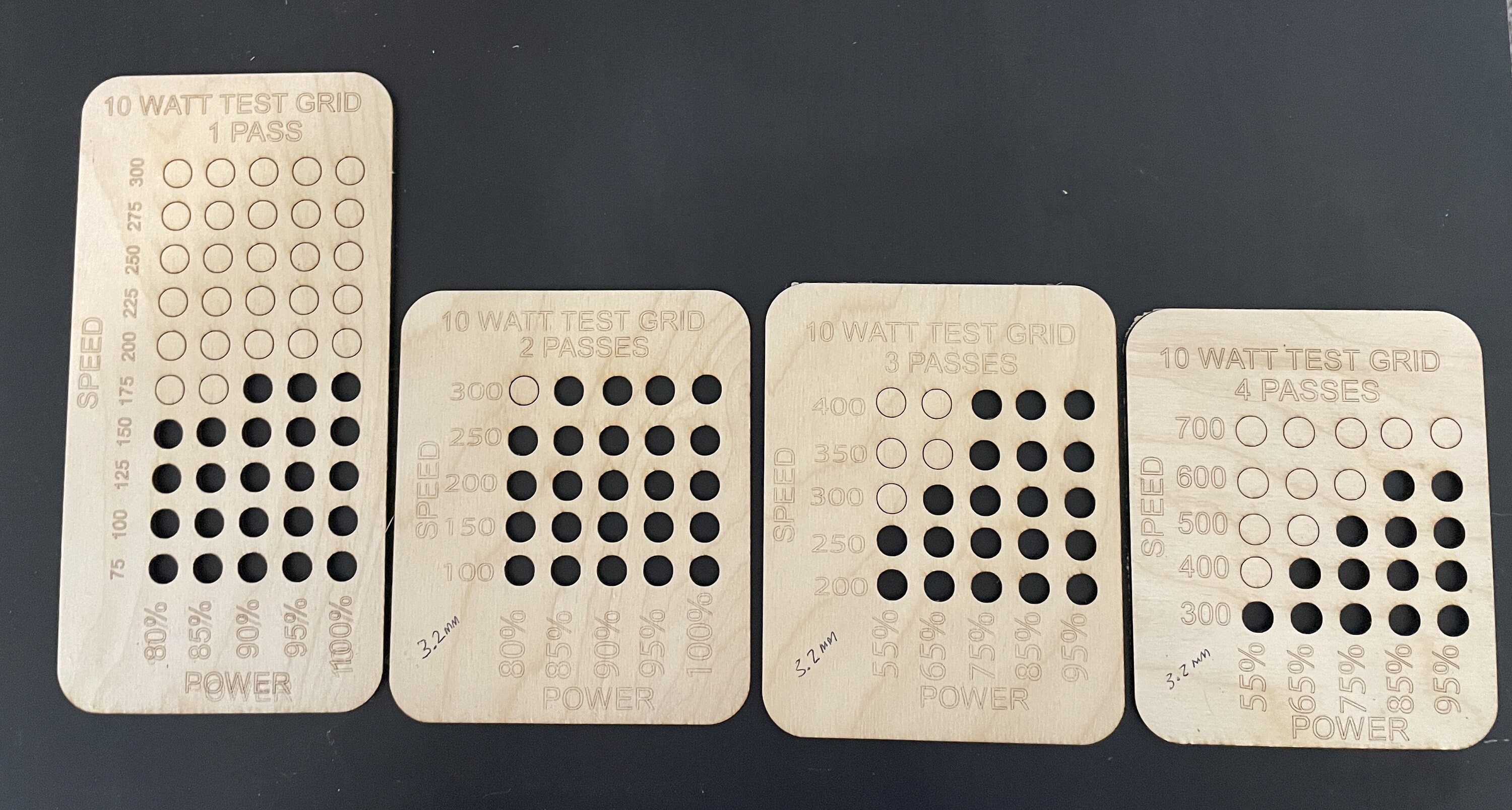 Diode Laser Material Test Grids 5W & 10W, 20W Grids to Cover Most Diode ...