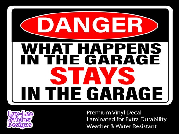 Danger Warning Sticker Personalized Decal Vinyl Workshop - Etsy