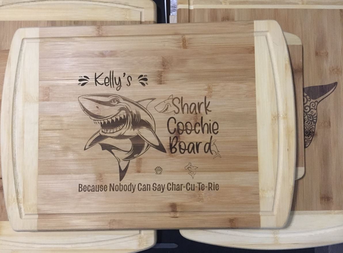 Shark Coochie Board Charcuterie Board Funny Shark Cuterie Board ...