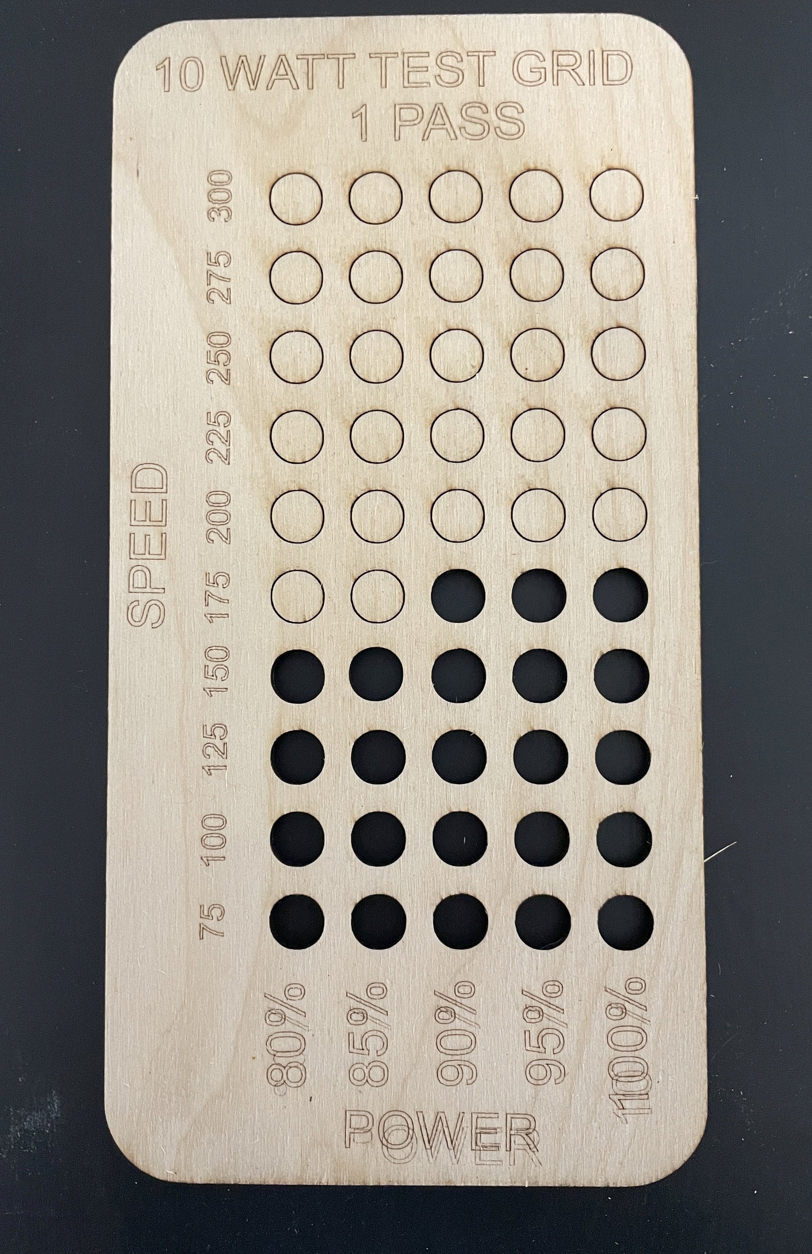 Diode Laser Material Test Grids 5W & 10W, 20W Grids to Cover Most Diode ...