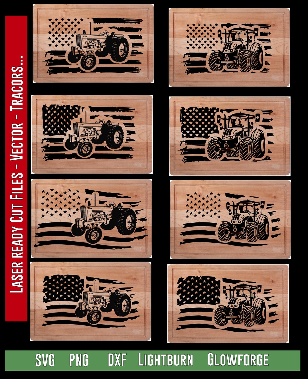 Tractor American Flag US Farm Tractor Retro Tractor Flag SVG Design ...