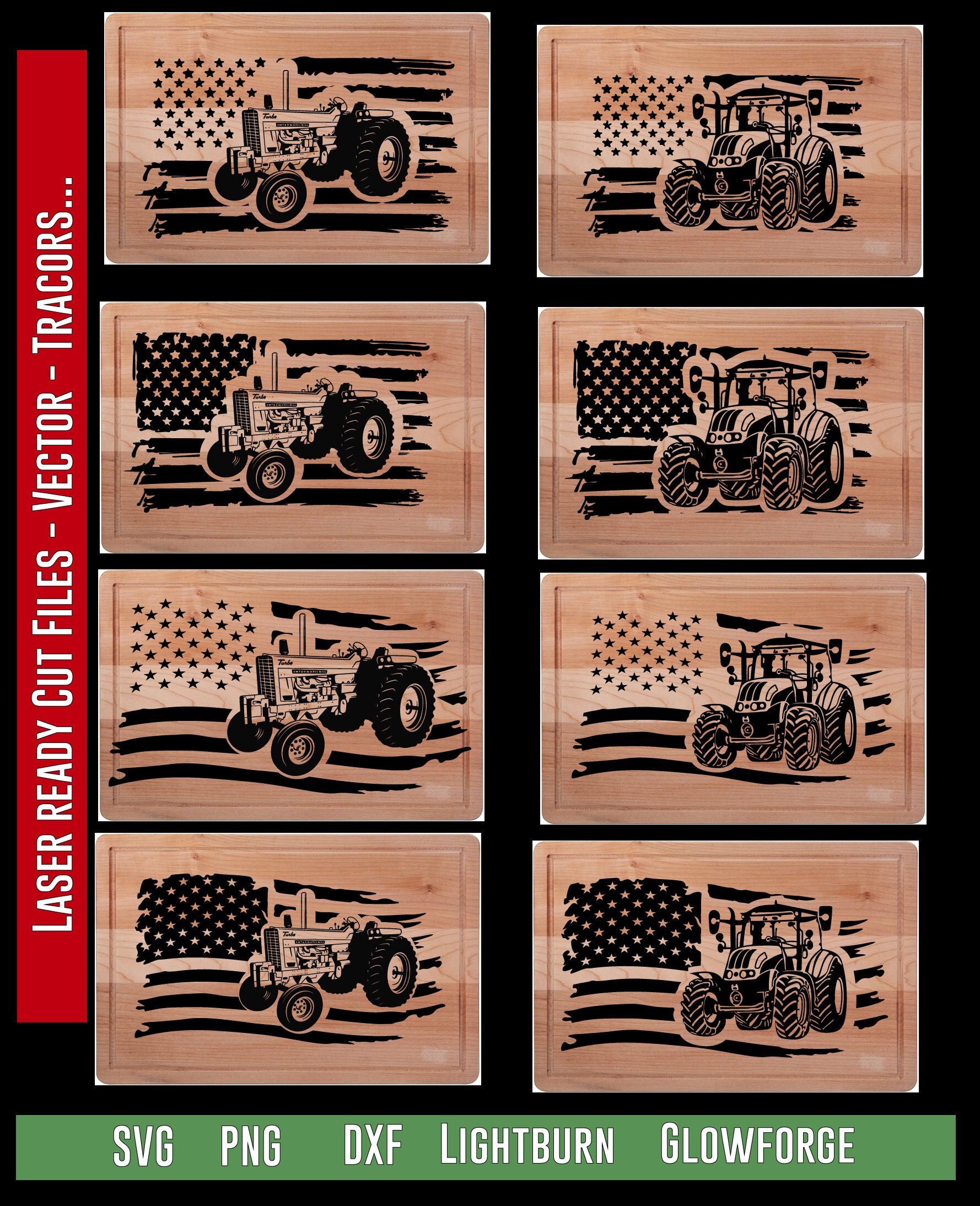 Tractor American Flag US Farm Tractor Retro Tractor Flag SVG Design ...