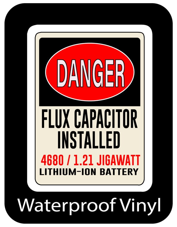 Flux Capacitor Danger Sticker Personalized Decaldanger - Etsy