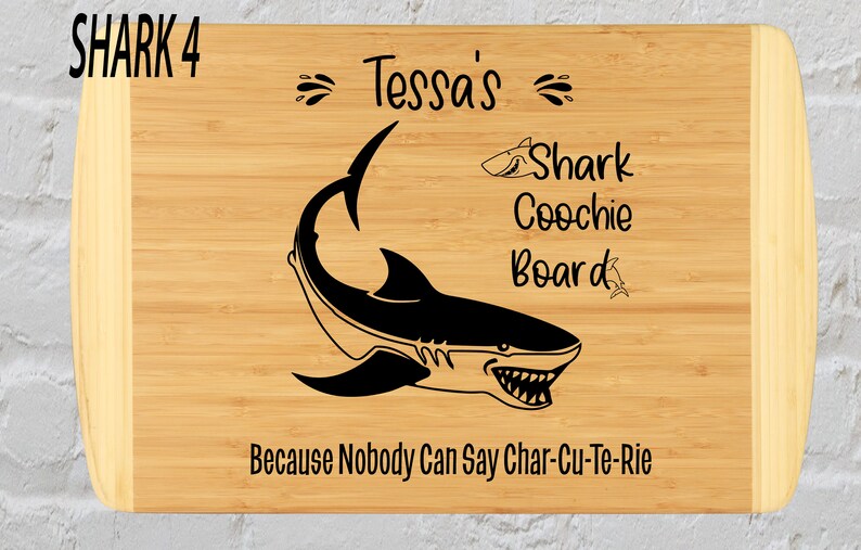 Shark Cuterie Board, Shark Coochie Board, Personalized Cutting Board ...
