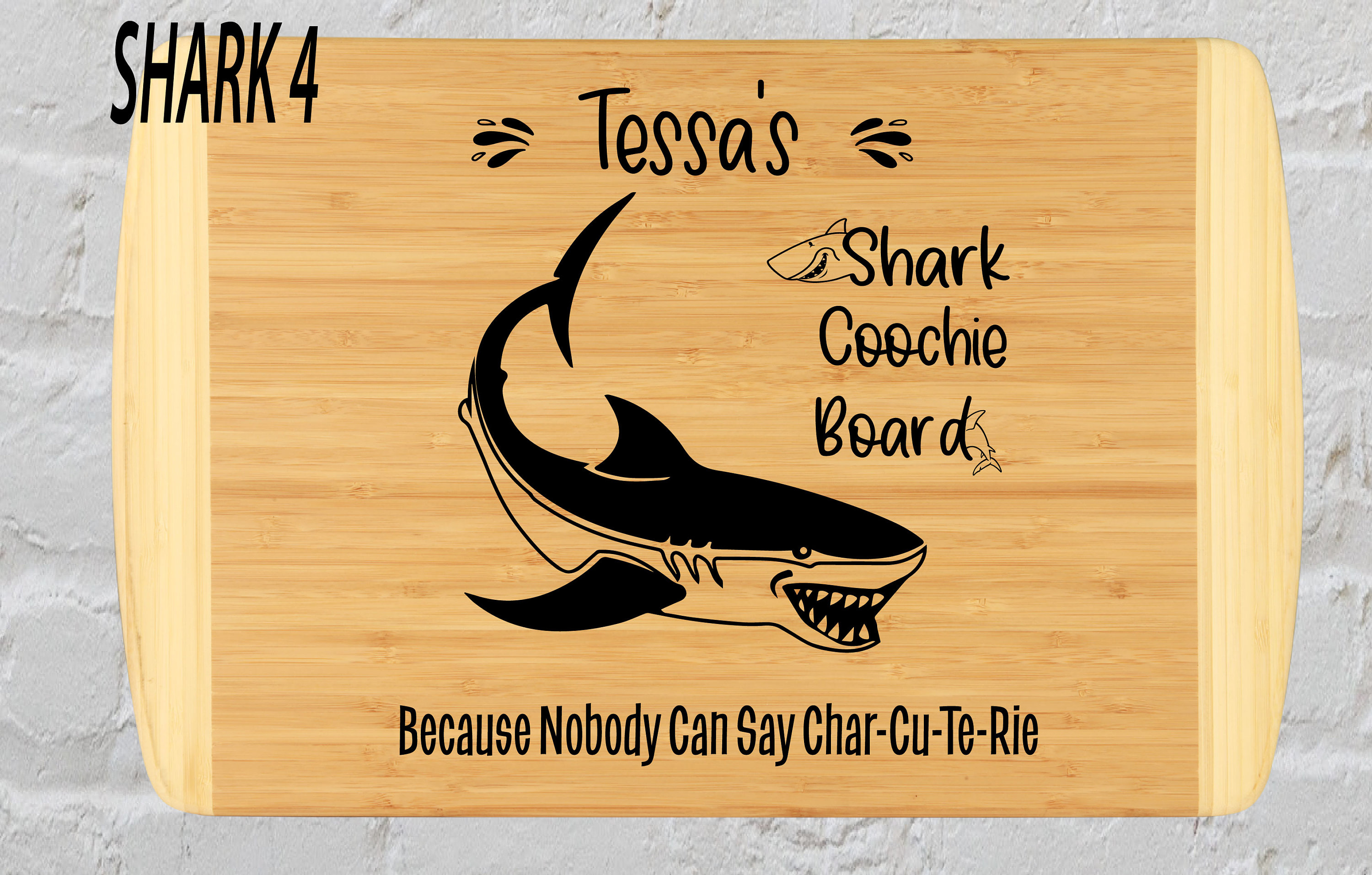 Shark Cuterie Board, Shark Coochie Board, Personalized Cutting Board, Laser Engraved Cutting ...