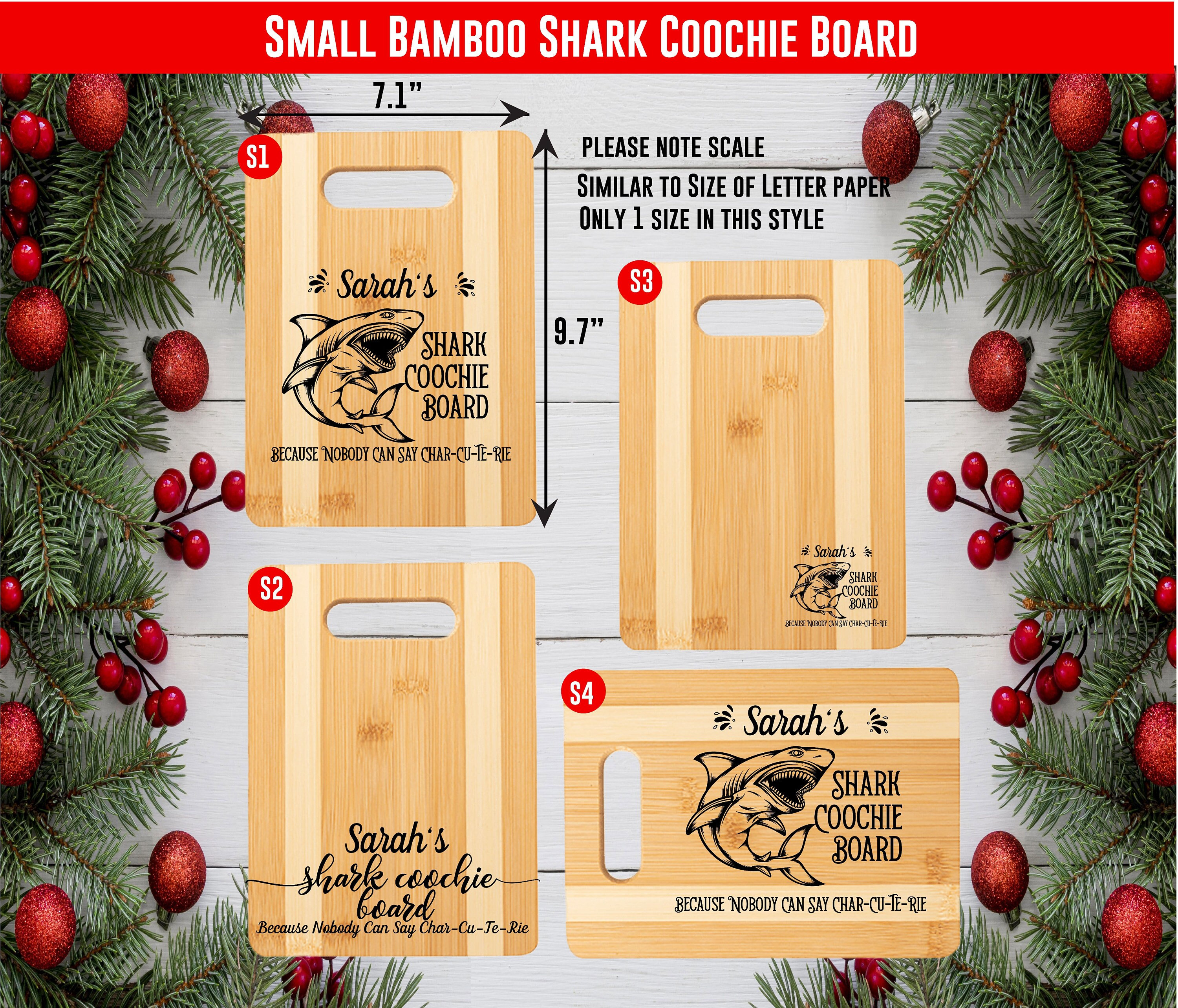 Shark Coochie Board Charcuterie Board Funny Shark Cuterie Board ...